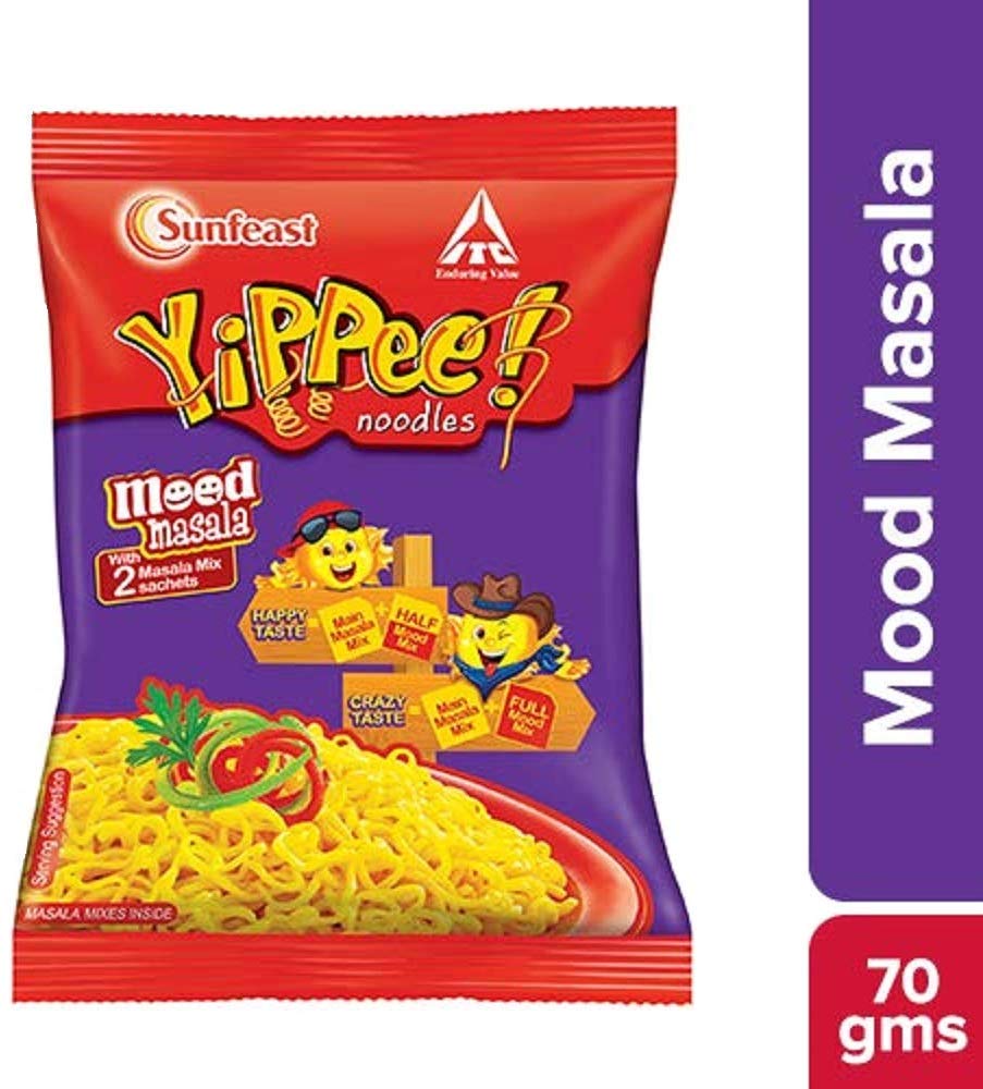 Sunfeast Yippee Mood Masala Noodles Single Pack, 70g worth Offer on ...