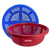 Wonder Kusum Plastic Fruit Basket Set, 2 Pcs Basket, Red Blue Color ...