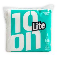 10 on Lite 1 Ply Super Cocktail Tissue Paper Napkins 22 X 22 CM / 9 x 9 ...