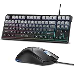 Archer Tech Lab Wired Gaming Keyboard and Mouse Combo| RGB Backlit, 87 ...